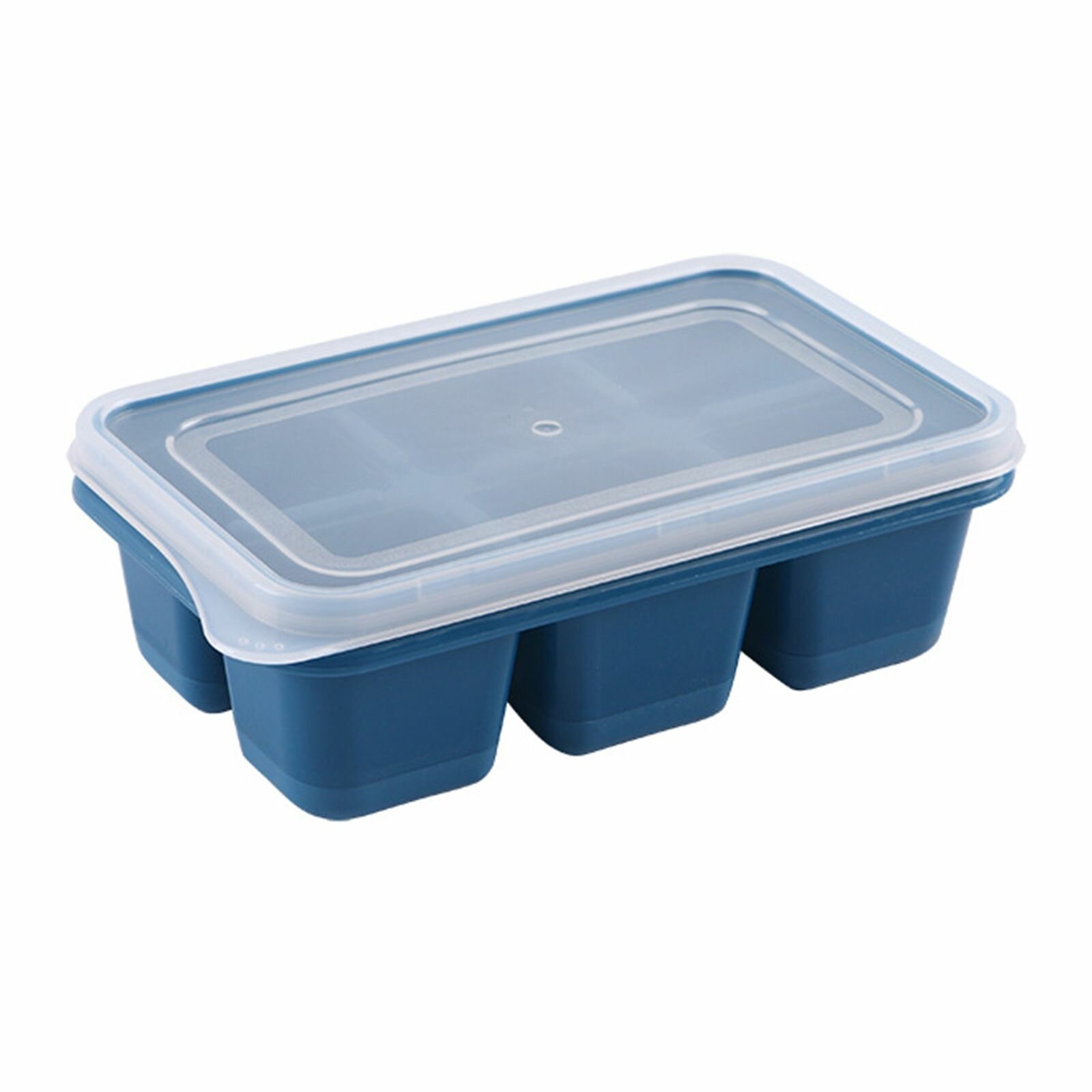 Форма для льда, Мини силиконовая форма для льда - синяя с мягким дном