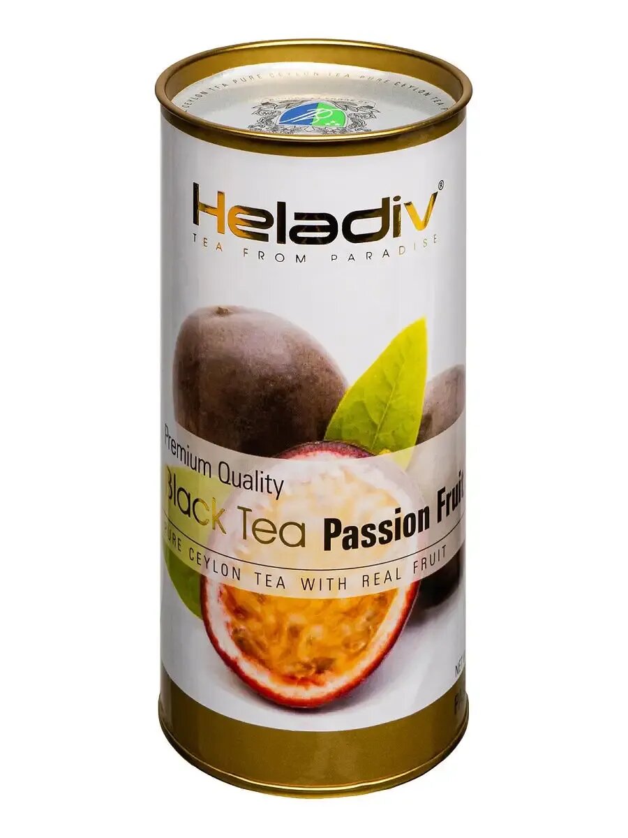 Чай Heladiv Маракуйя, листовой, фруктовый, в тубе, 100г