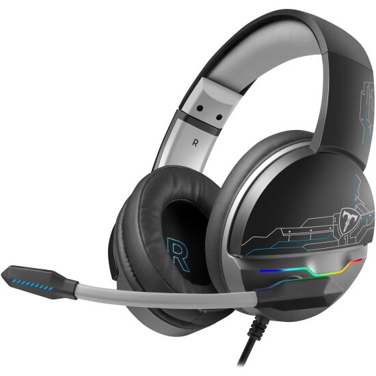 Гарнитура T-line CyberCore проводная черный/серебристый (64720)