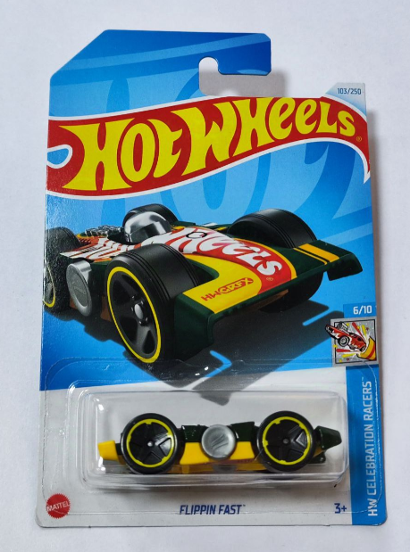 Hot Wheels Машинка базовой коллекции FLIPPIN FAST зеленая C4982/HTD44