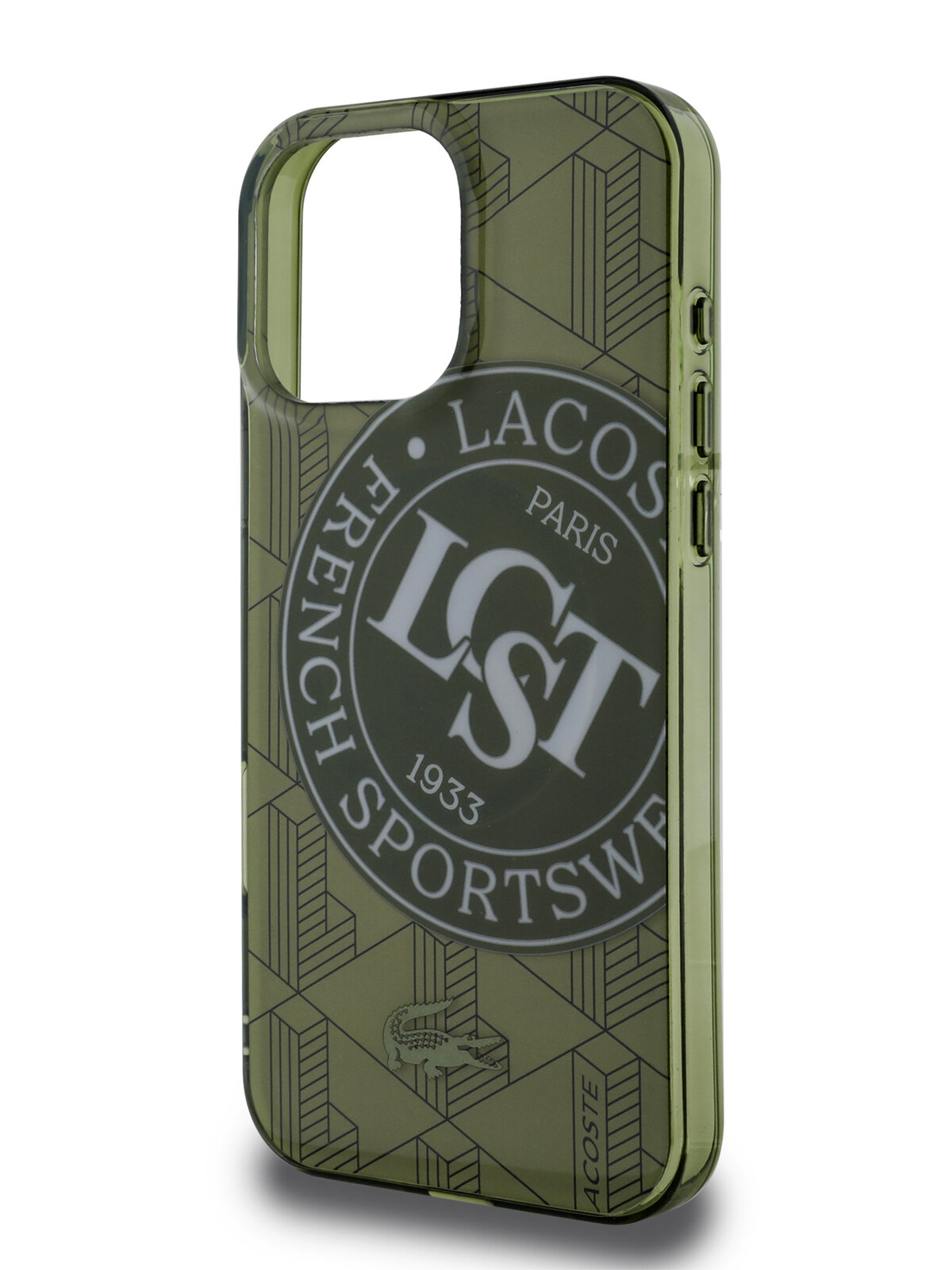 Lacoste для iPhone 16 Pro Max чехол PC/TPU Sportswear Hard Khaki (MagSafe)
