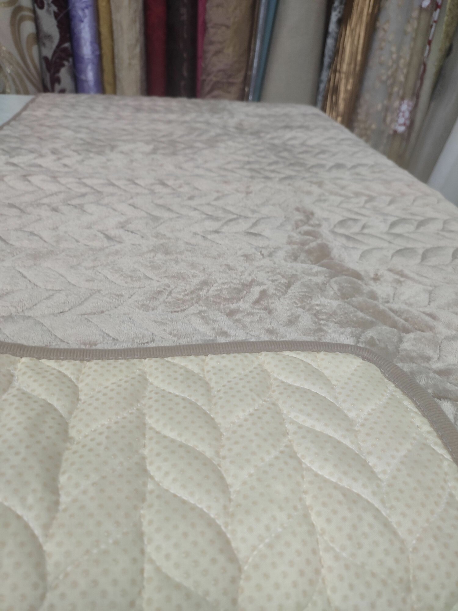 Дивандек 90x150 1 шт светло-бежевый