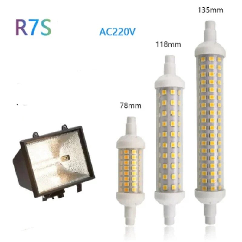 THEBSE LED лампа R7S 118 мм 78 мм 10-40 Вт 20W 78mm, Да, теплый белый, 1PCS