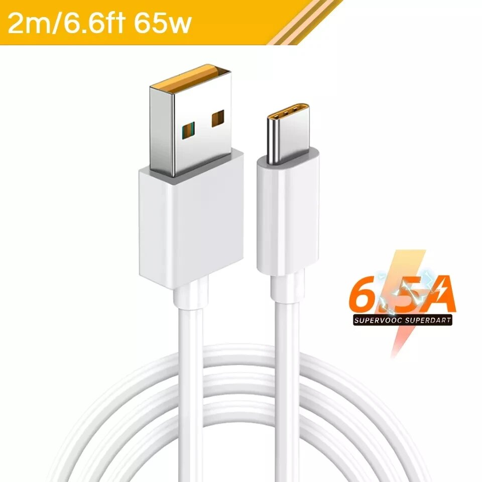 Оригинальный кабель Realme Superdart Fast Charge USB Type C для Realme Gt2 Pro 8 Neo 2T 2 2m(6.6ft)