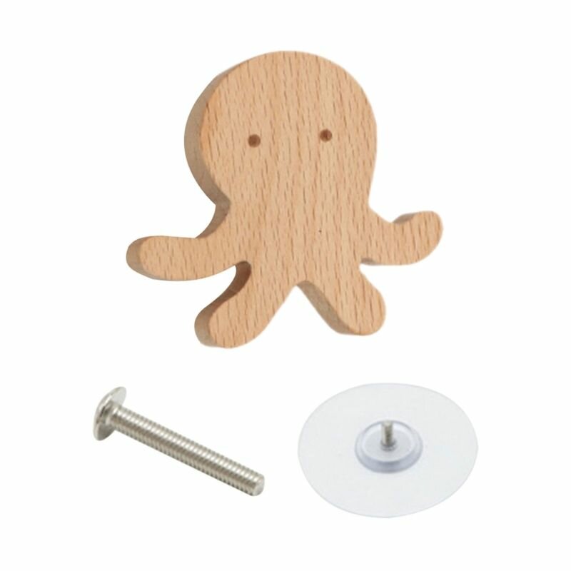 Деревянная ручка выдвижного ящика шкафа-Octopus