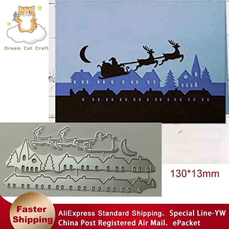 Металлические трафареты для скрапбукинга Рождественский олень ELK