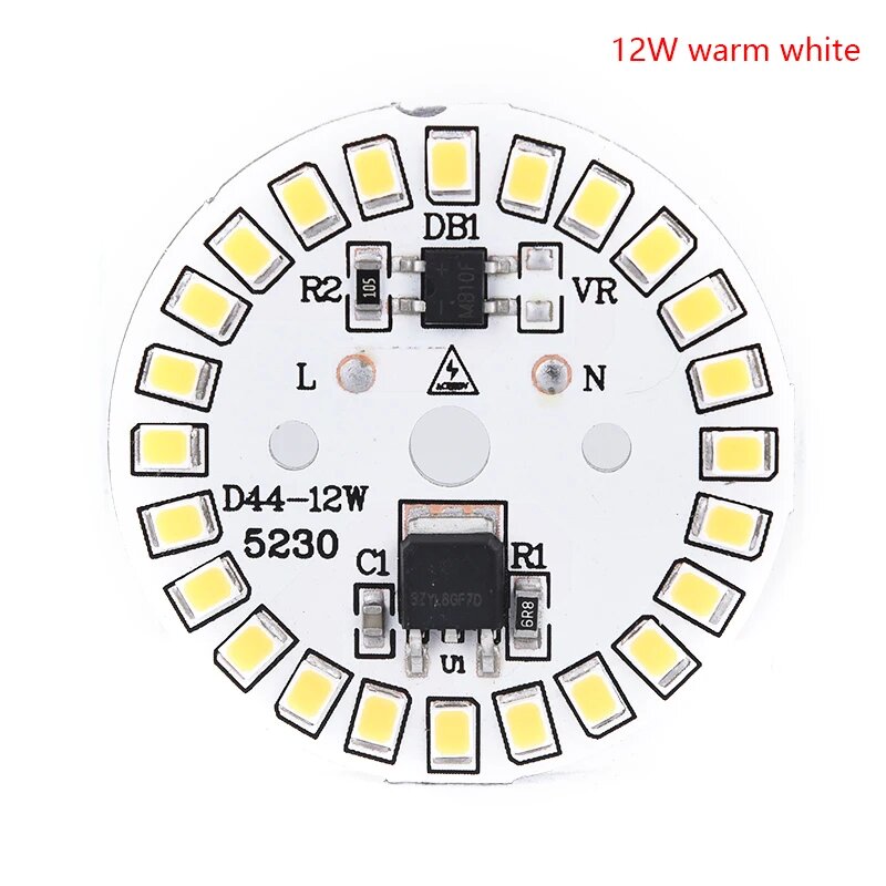 Светодиодный чип Light Plate круглый 12w warm white
