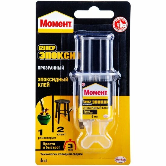 Клей эпоксидный Момент Супер Эпокси, прозрачный, 6 мл