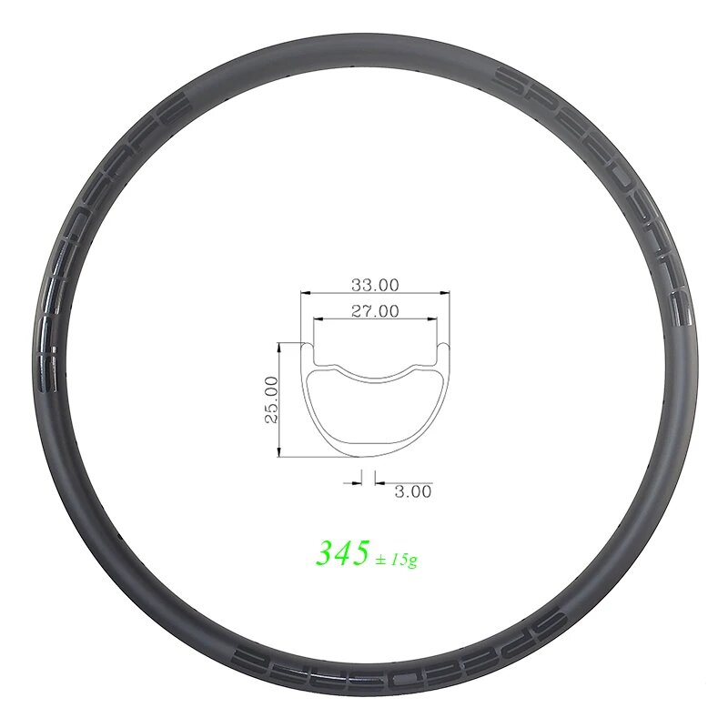 Speedsafe 650B MTB XC SL карбоновые колеса 33 мм Clincher Tubeless, 28H UD matte