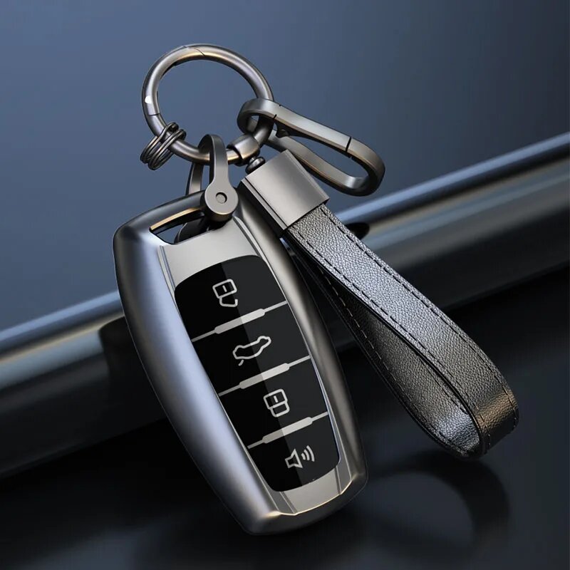 Чехол для автомобильного ключа для Great Wall Haval Jolion 2022 H6 H7 H4 H9 F5 4 btn grey keychain