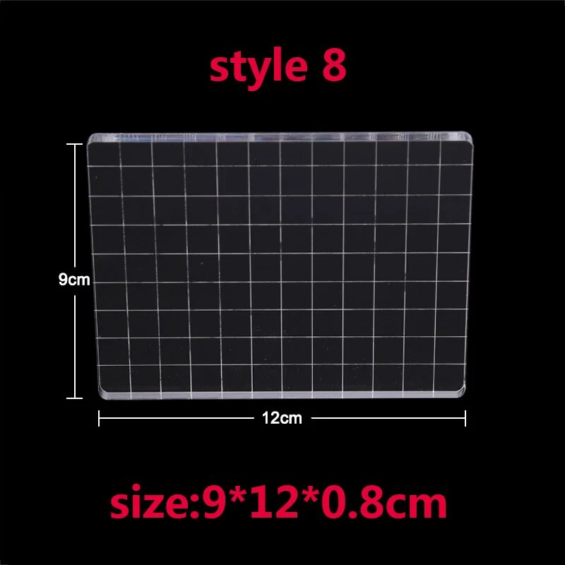 Прозрачный акриловый штамп-блок для рукоделия Style 8