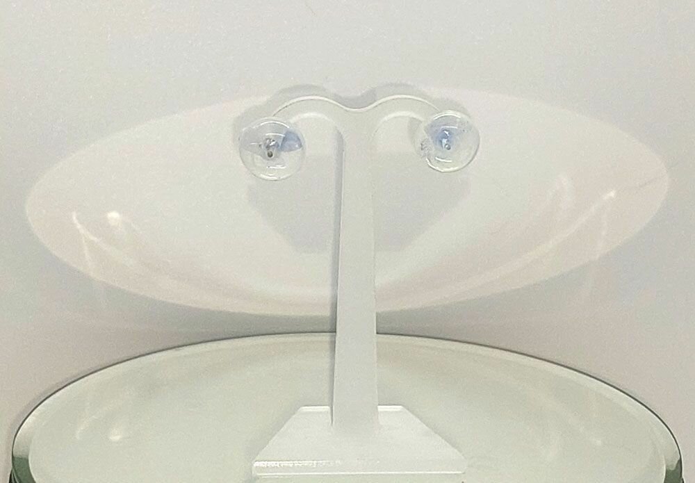 Серьги пусеты, лунный камень