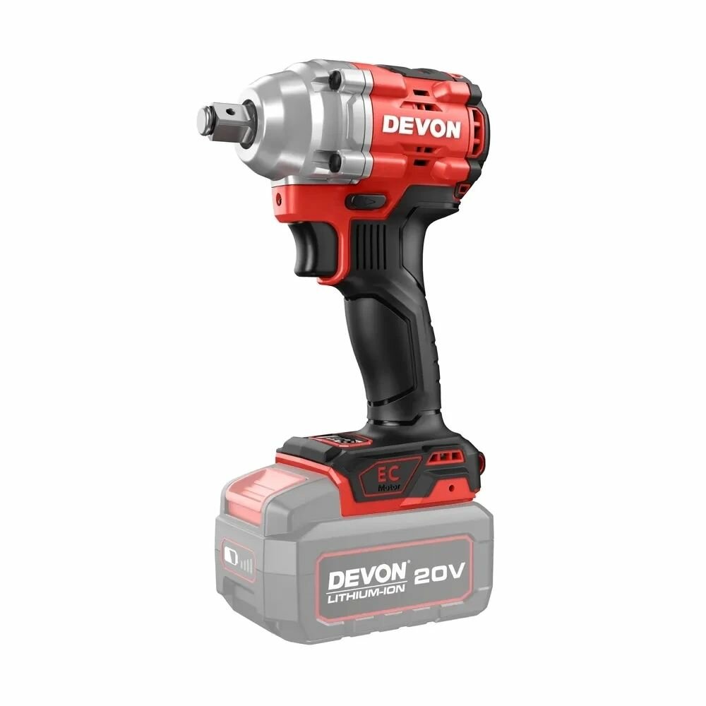 Аккумуляторный гайковерт DEVON 5760-LI-20, 20 В, 400 Нм без аккумулятора и ЗУ