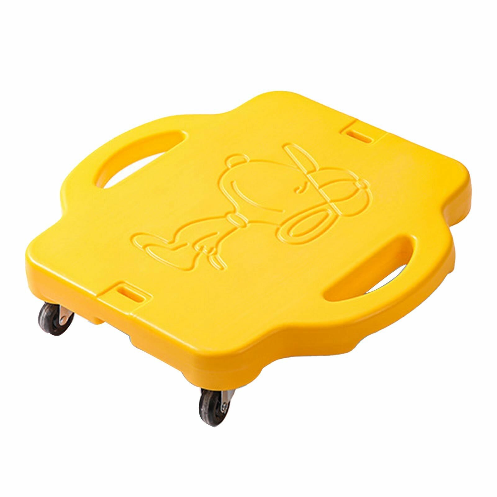 Детский пластиковый 4-колесный спортивный самокат на открытом воздухе, детский балансировочный самокат для детей желтого цвета