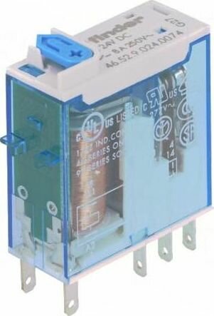 Реле FINDER 46.52.9.024.0074 Миниатюрное промышленное электромеханическое монтаж в розетку или нак, 1 шт