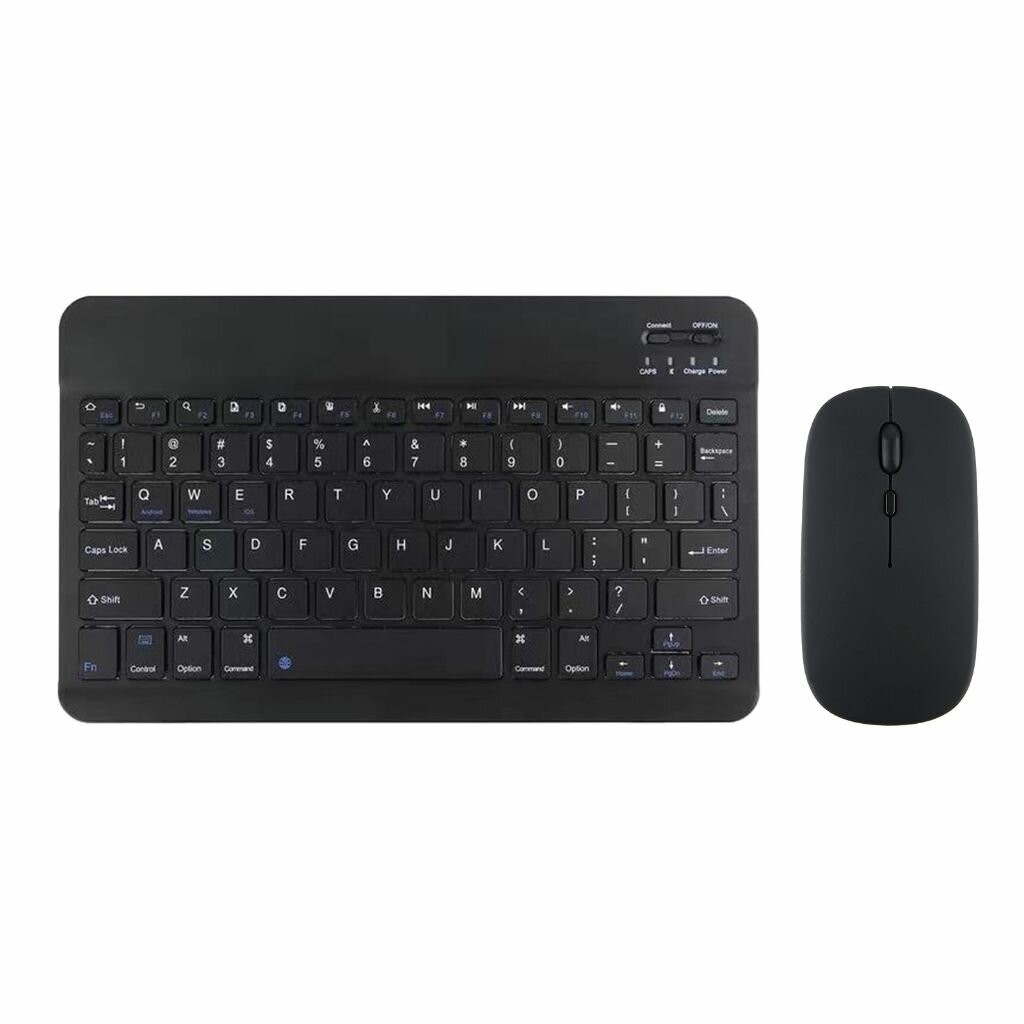 Аксессуары для клавиатуры и мыши, Беспроводная Bluetooth клавиатура и мышь для планшетов и смартфонов на Android/iOS - черная