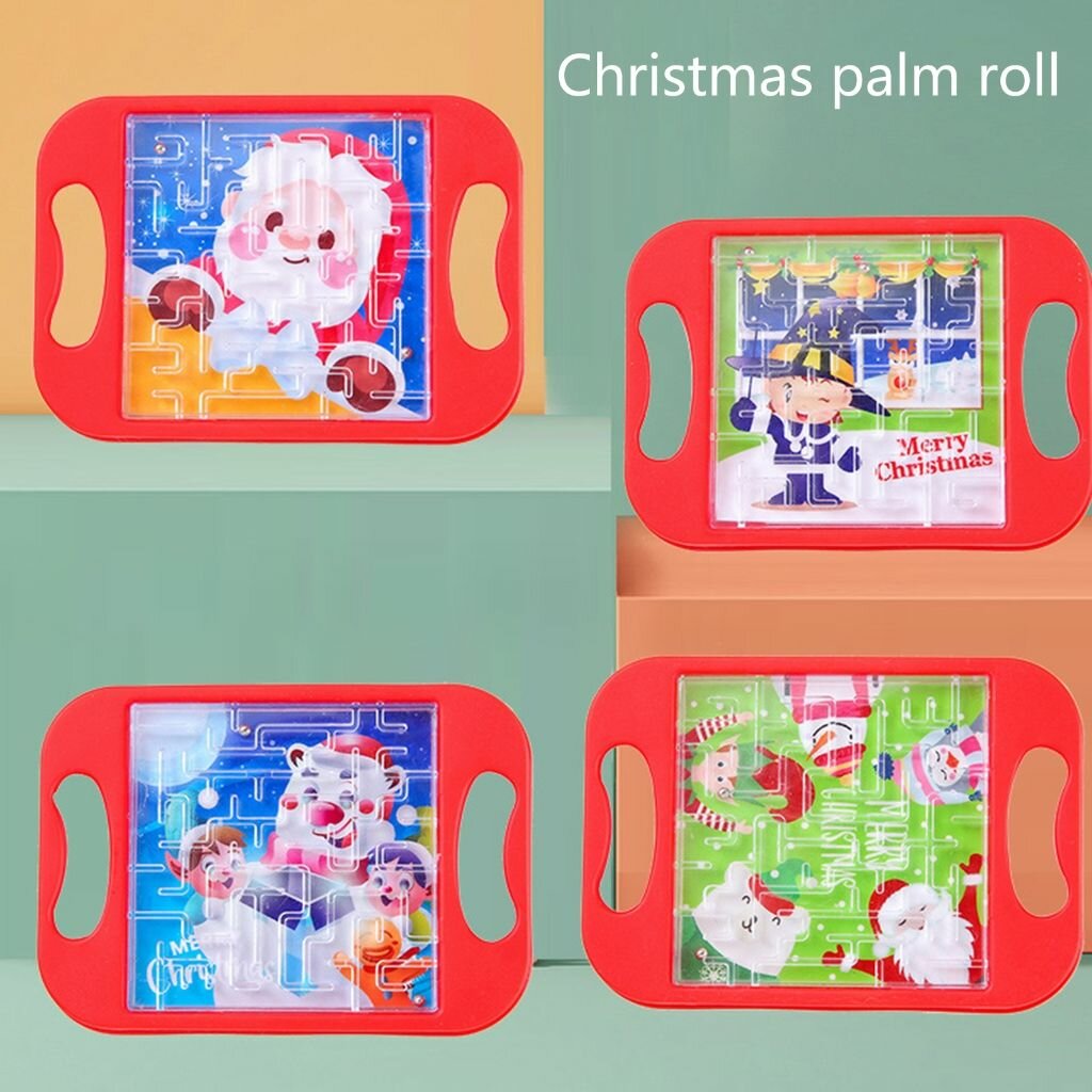 2 шт / группа, Рождественская доска с балансировочным мячом, портативная игра, трек-лабиринт, случайный стиль