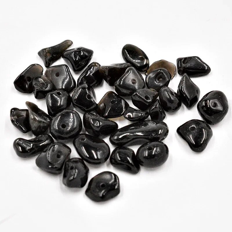 Бусины из натурального камня FLTMRH оникс тигровый глаз 5-8 мм Черный, picture color