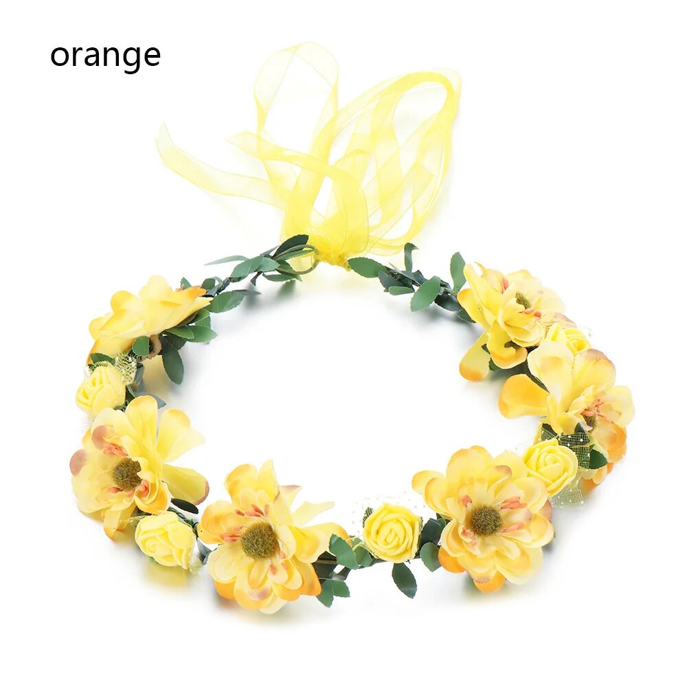 Женская цветочная корона, розового цвета