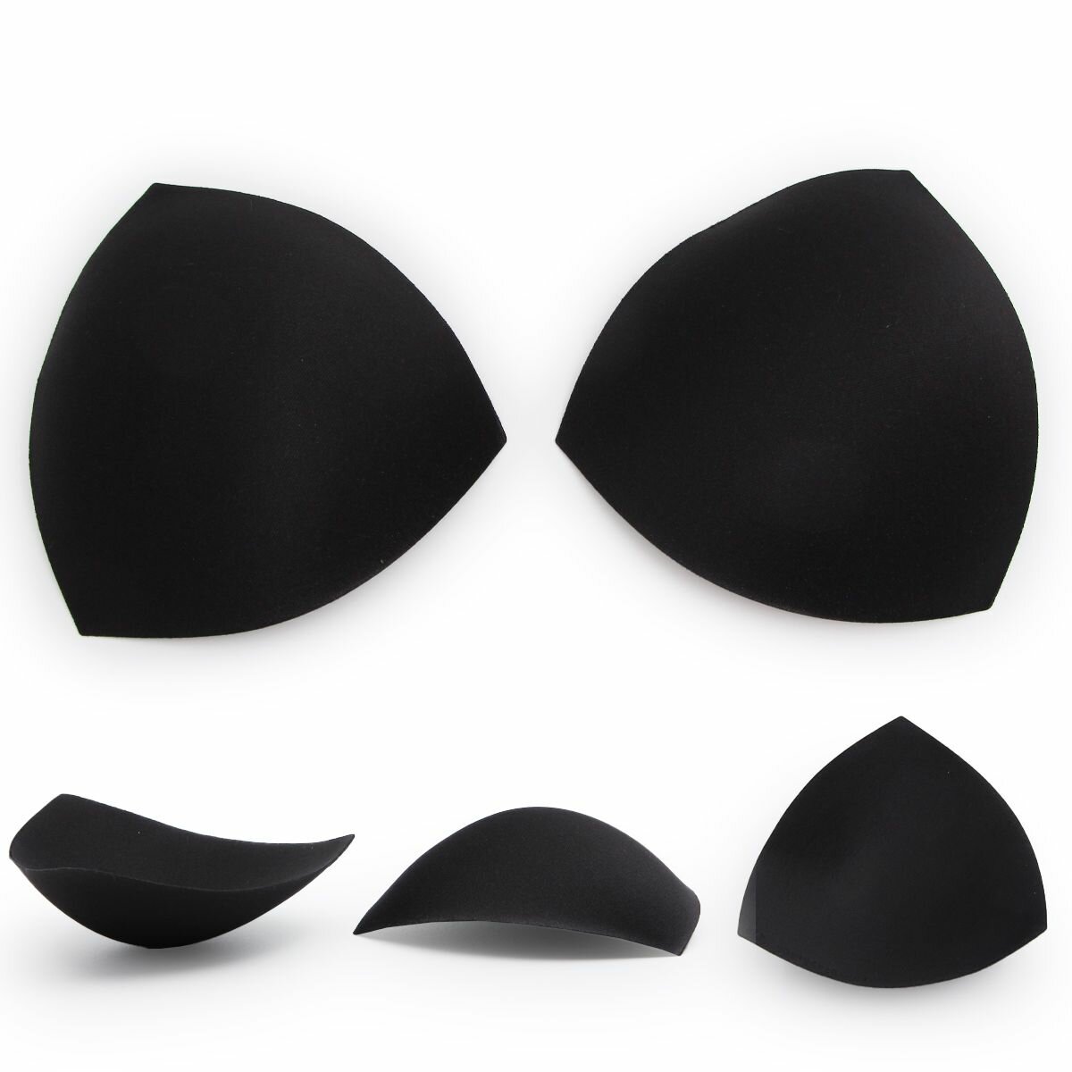 8300 Чашки для бюстгальтера треуг. без уступа с равномерным наполнением, р.42 (10пар) (черный)