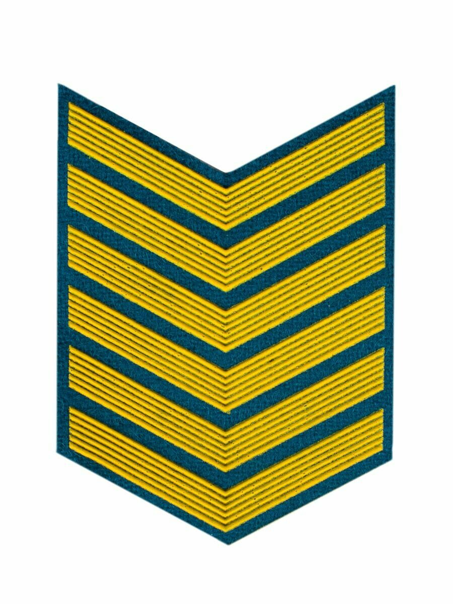 Шеврон курсовка 6 курс пластизоль цвет желтый, синий 7х7,5 см 752679