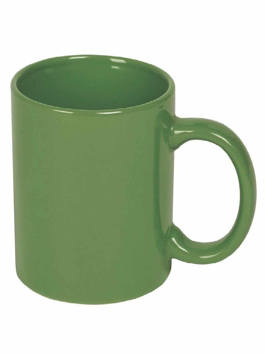 Кружка BASIC, 320мл, зеленый, тонкая керамика