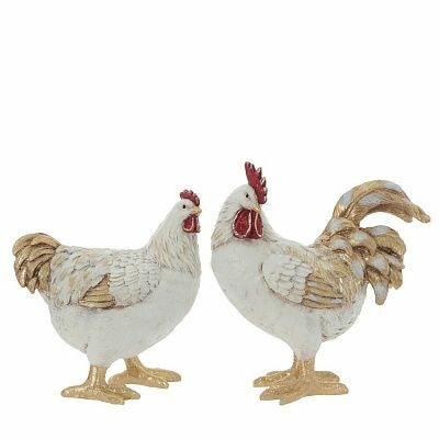 Фигурка декоративная "Петух/Курица", 18х9х20 см, 2 вида, 1 штука