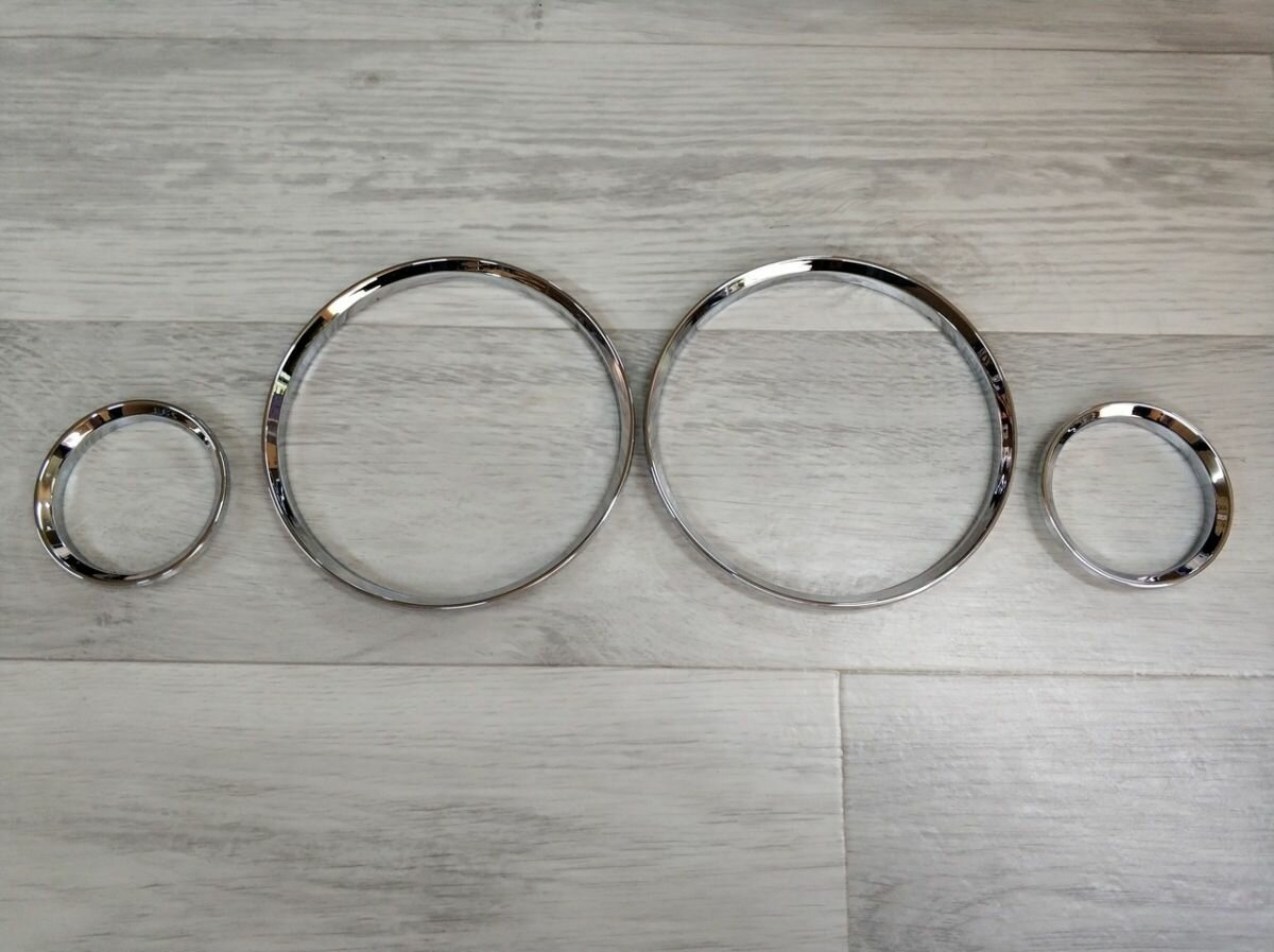 Кольца в приборную панель BMW E30 Хром