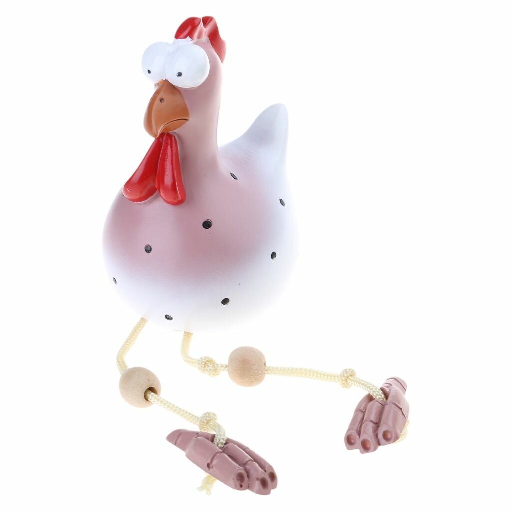 Внутренняя отделка, Декоративная статуя курицы, украшение для газона и сада - белая