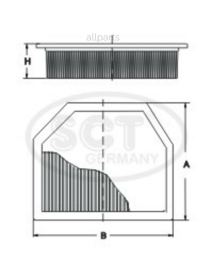 SCT GERMANY SAK201 Салонный фильтр MERCE GLK (X204)/C (W204)/E (W212) 07- угольный