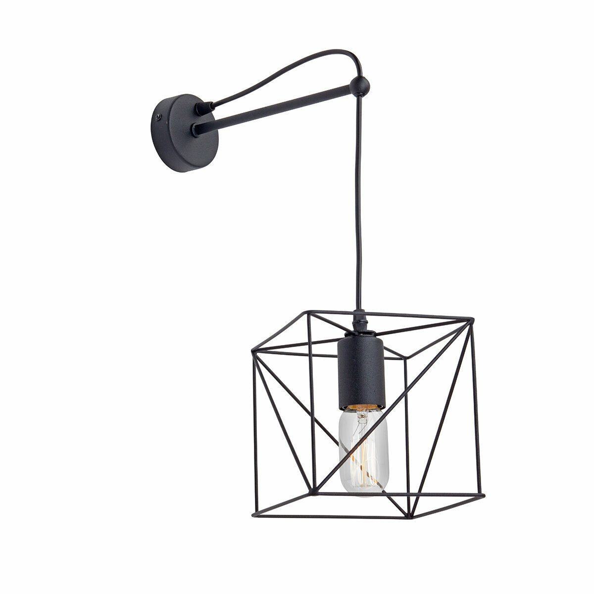 Бра настенный светильник Vitaluce V4177-1/1A , 1 лампа 3м2, Е27, 40Вт, цвет чёрный матовый. %Распродажа!%