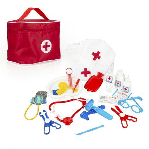 Набор доктора Совтехстром 22 предмета, пластик, в сумке, в сетке, от 3 лет (У1097)