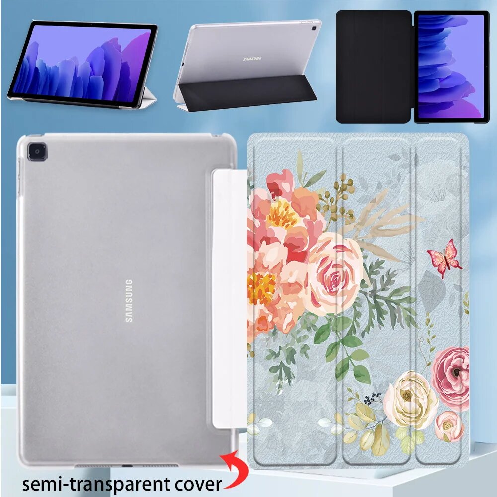 Кожаный чехол для Samsung Galaxy Tab A7 10.4", Samsung Galaxy Tab A 10.1" Tab A7 10.4 T500, 15. vintage floral pa