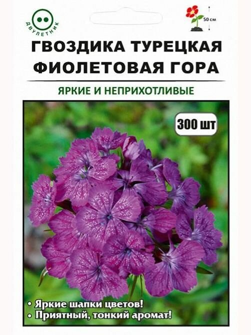 Гвоздика турецкая Фиолетовая Гора 300 шт