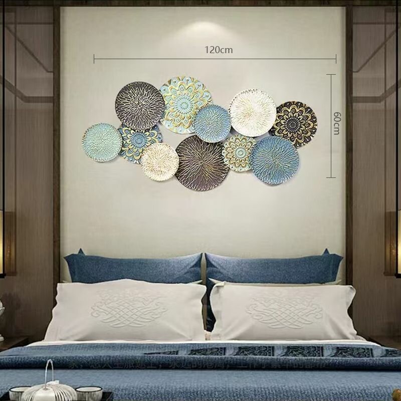 Отделка стен, роскошь из светлого металла, современная простота, креативный геометрический зеркальный узор 115х58 см