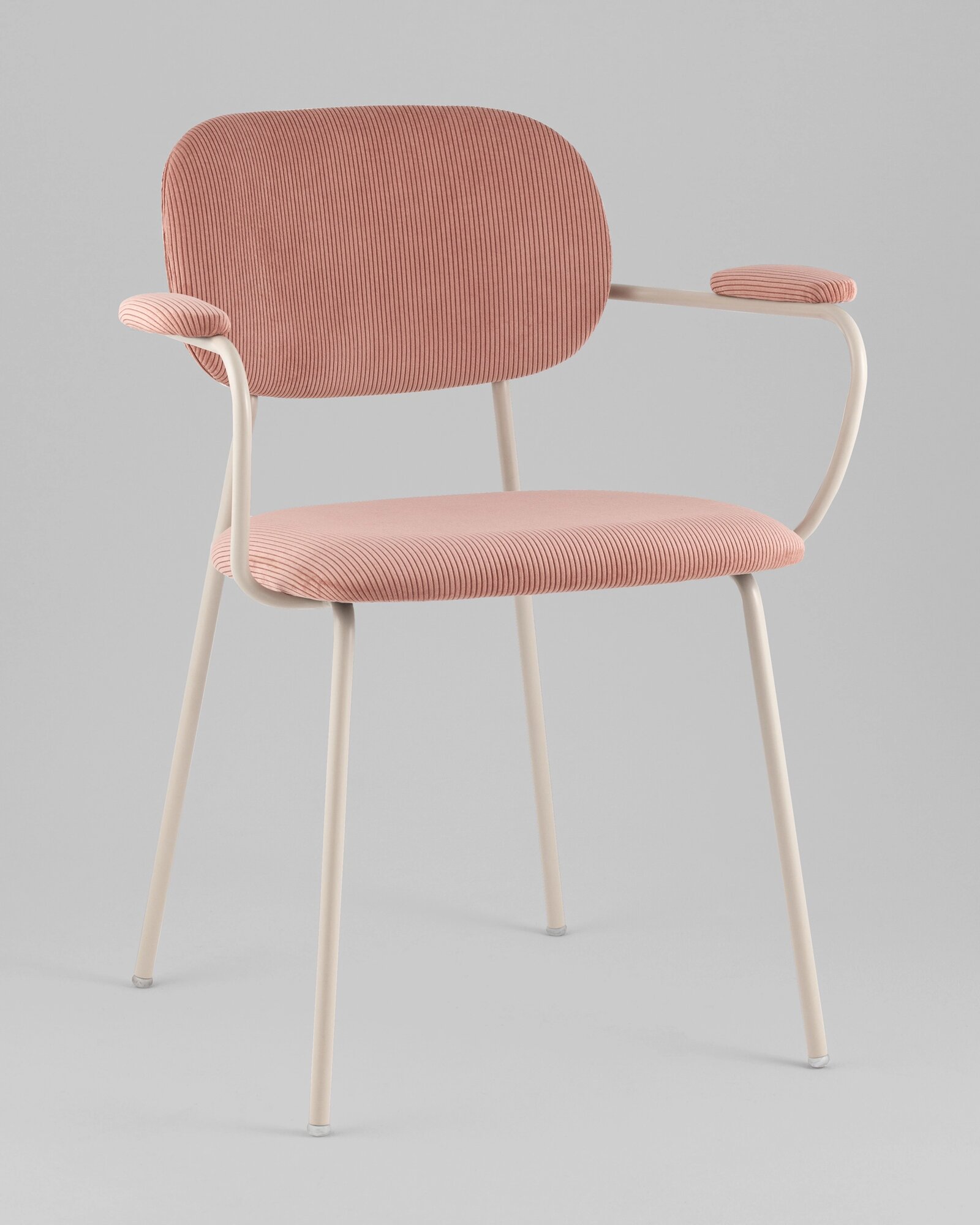 Стул STOOL GROUP Кэрол Пыльно-розовый, серые ножки