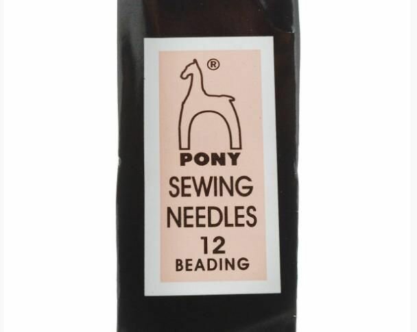 Иглы для бисера PONY "Beading", №12, простое ушко, в пакете, 25 шт