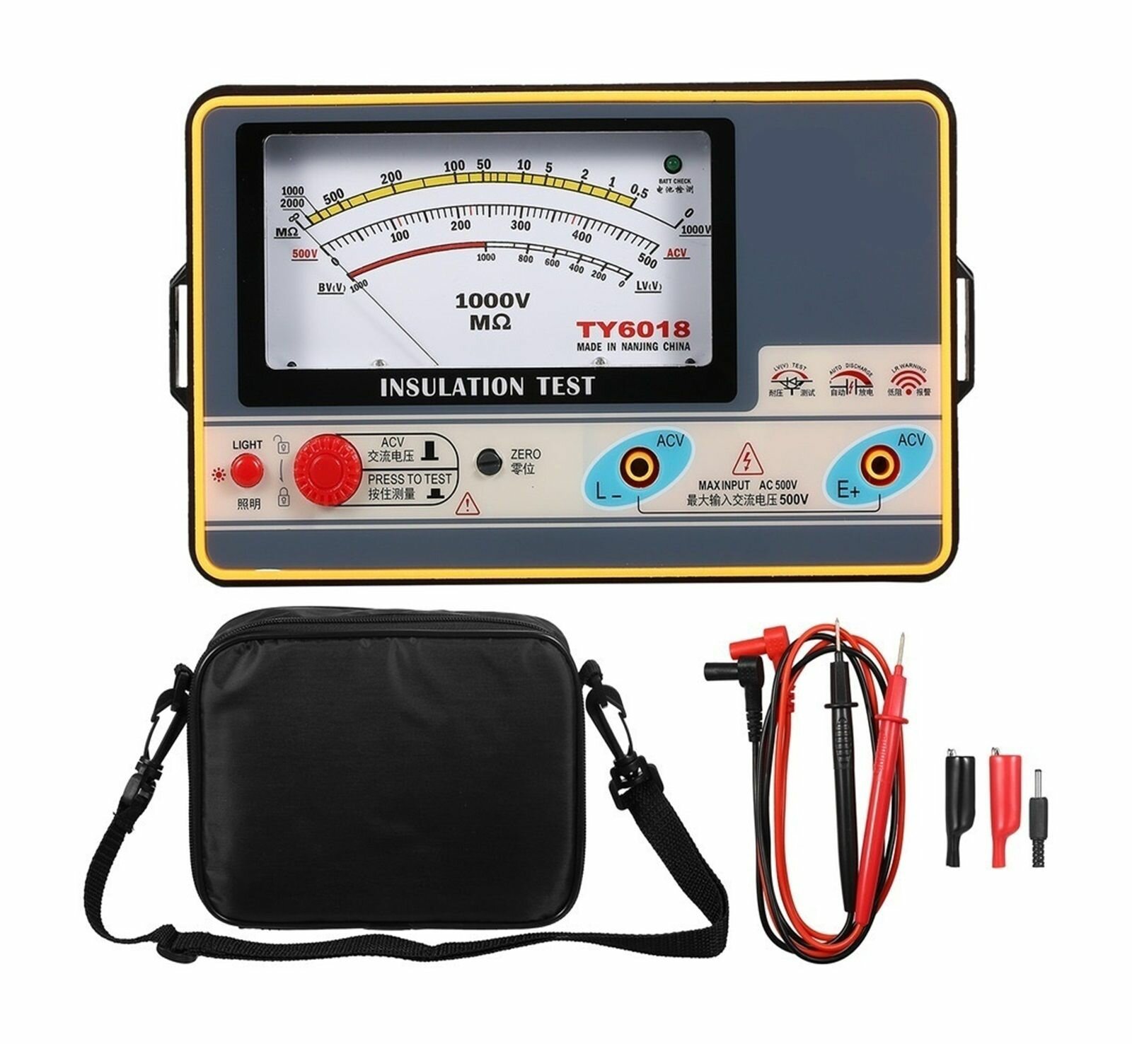 Мультиметр стрелочный, измерение сопротивления изоляции, черный