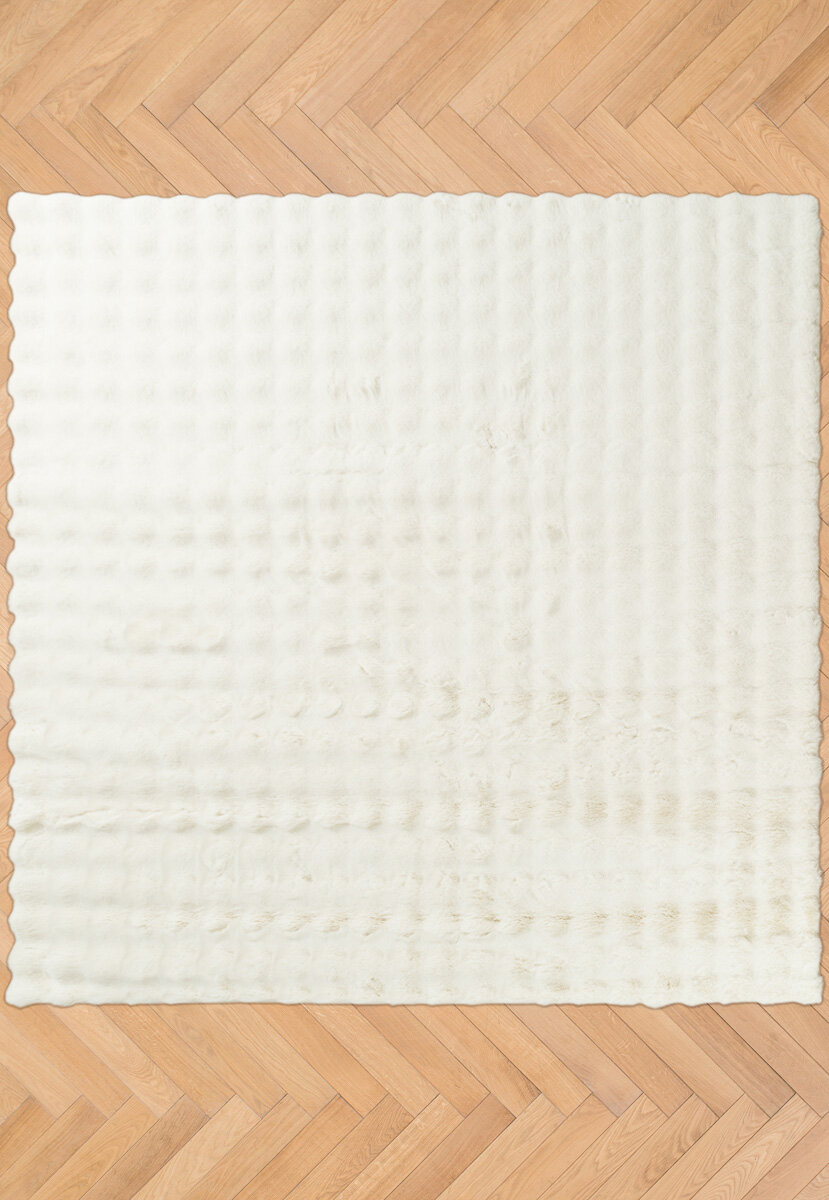 Ковер пушистый 90*90 см Rabbit Bubble Ivory квадрат