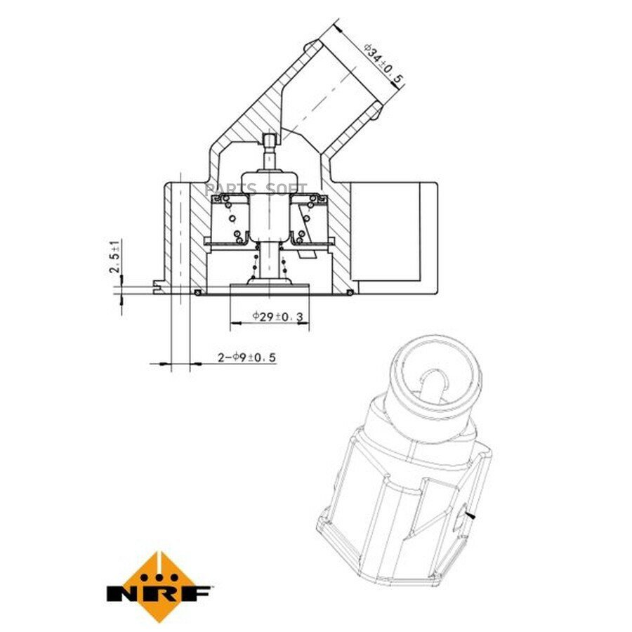 NRF 725122 Термостат OPEL Frontera 98- ()