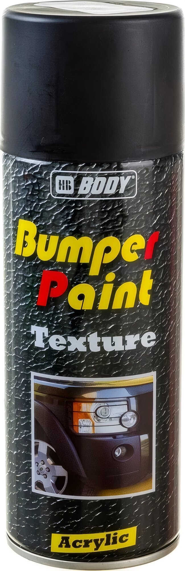 Краска текстурная для бамперов HB BODY 5130200010 черная, 400 мл