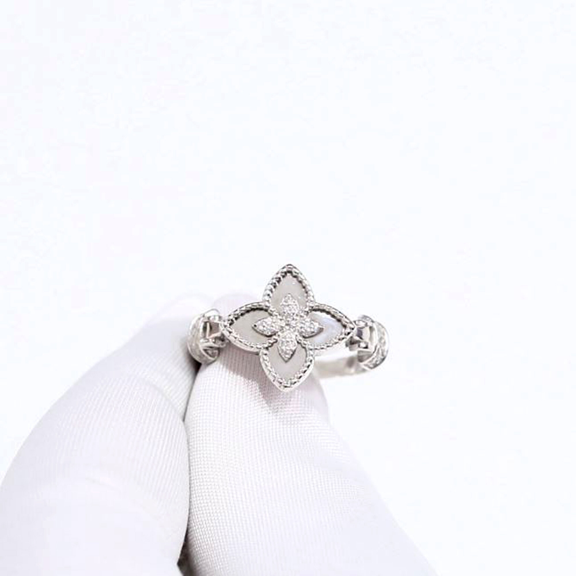 Кольцо, серебро, 925 проба, родирование, фианит