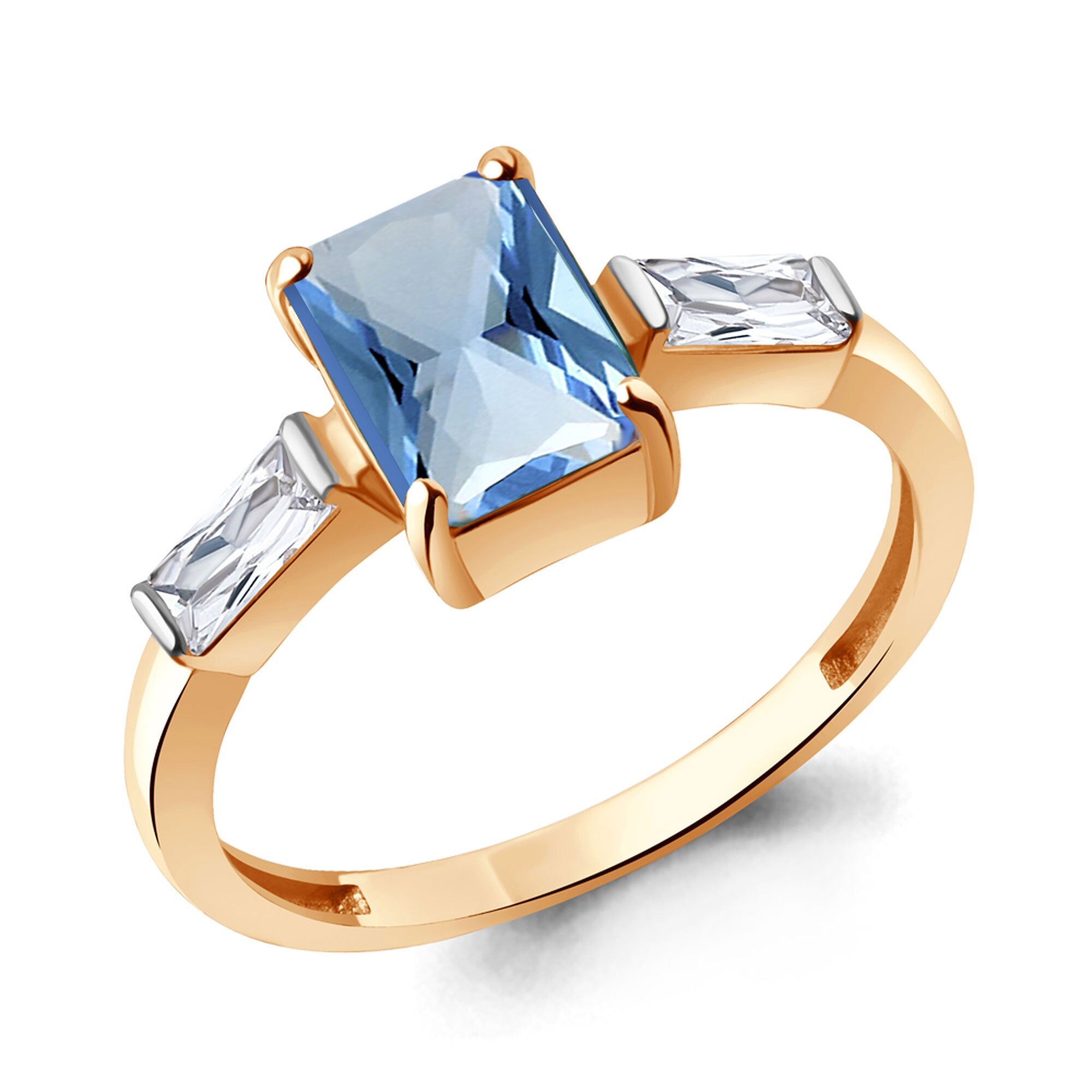 Кольцо, серебро, 925 проба, золочение, фианит, турмалин