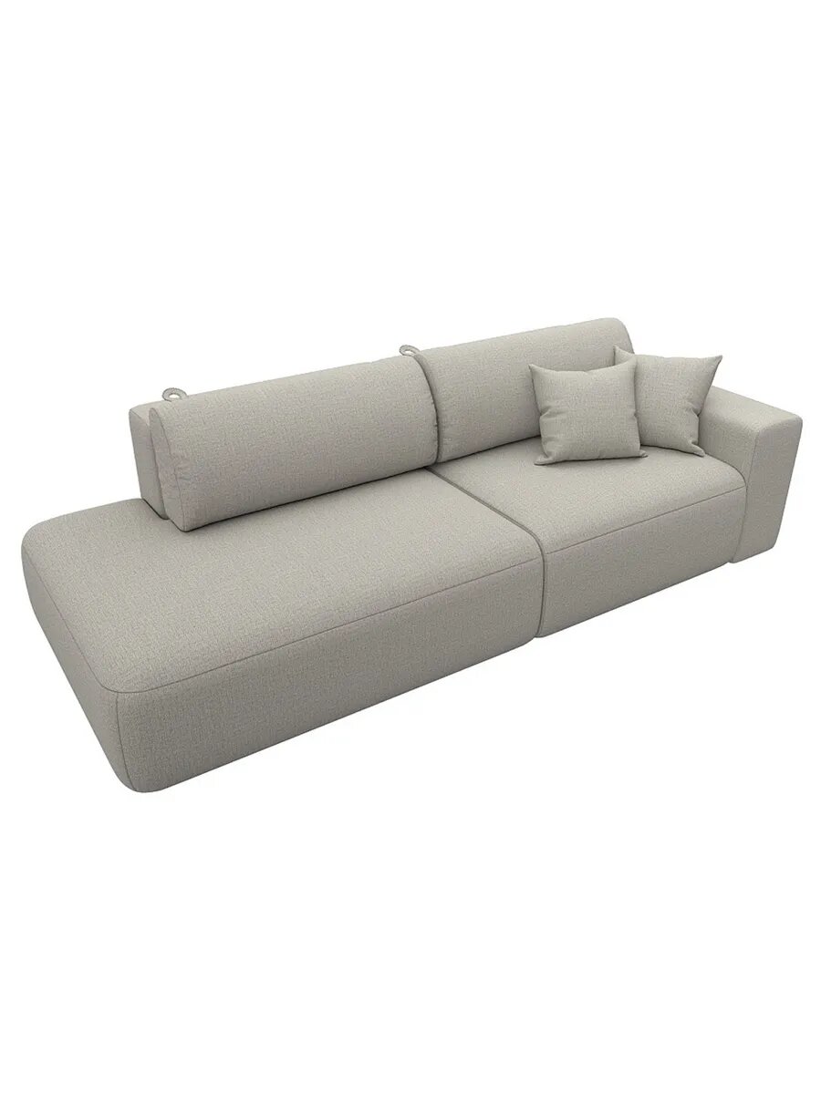 Диван прямой Столица со спальным местом 194х160 см, пружинный матрас, ящик для белья, подлокотник справа, рогожка