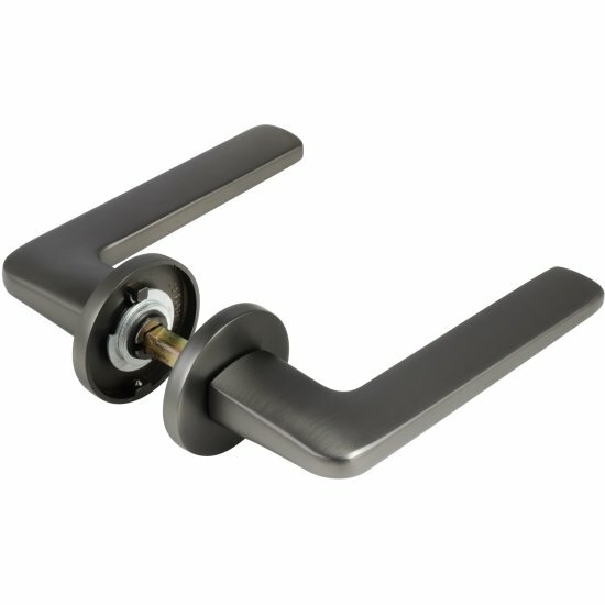 Adden Bau Ручка дверная межкомнатная на круглом основании ELIT S-487 GRAPHITE (цвет графи