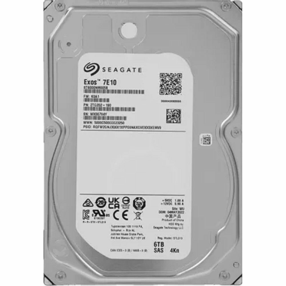 Seagate Жесткий диск 6TB Exos 7E10 ST6000NM005B