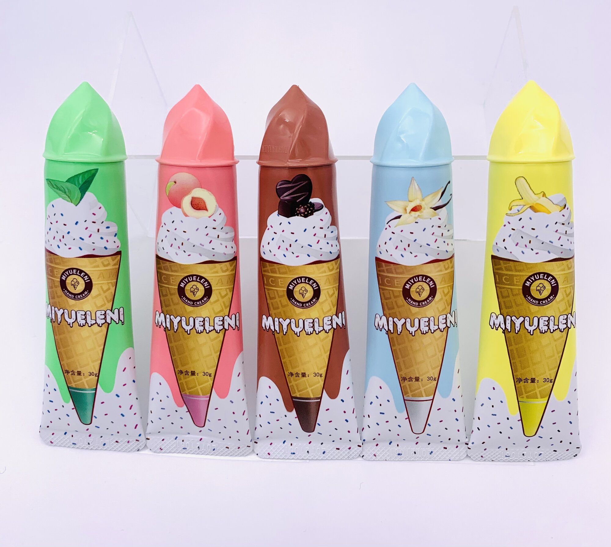 Крем для рук Увлажнение и питание 5 штук / Подарочный набор Кремов для рук Мороженое