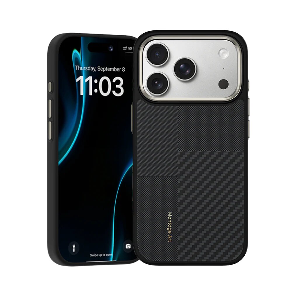 Усиленный чехол Benks Montage ArmorPro Case with Kevlar для iPhone 17 Pro Max черный 600D+1500D C. K. FL. AP. BK. MA70