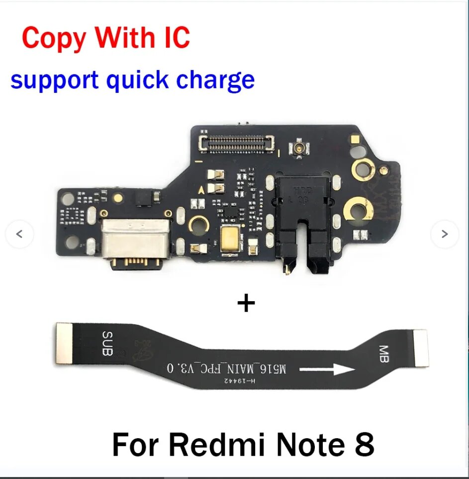 Для Xiaomi Redmi Note 7 8 8T 9 9S 10 10S 12 Pro 4G 5G Разъем для док-станции Micro USB Зарядное устройство Порт зарядки Материнская плата Основный гибкий кабель Note 8