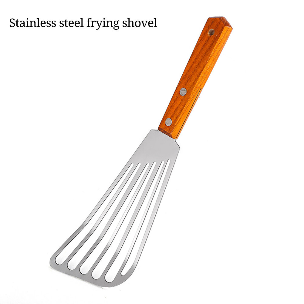 Нескользящая лопатка для жарки из нержавеющей стали, лопатка для стейка, кухонная посуда